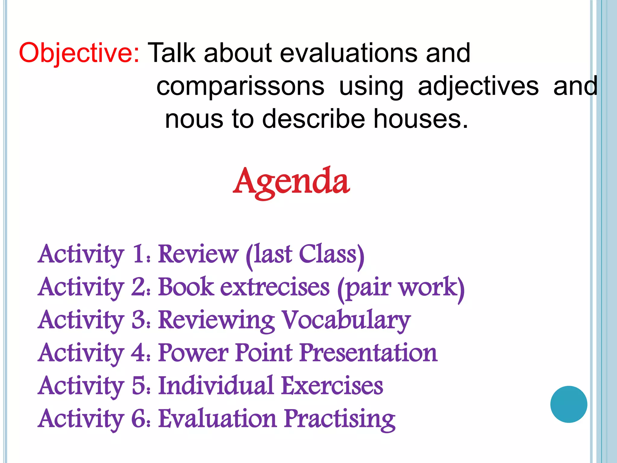 Evaluations and comparisons with adjectives and nouns #2 | PPTX