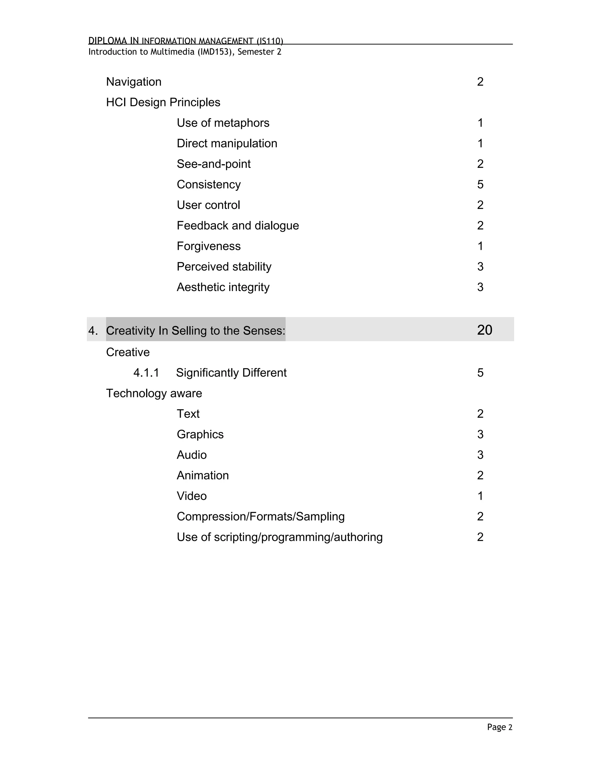 Evaluation Scheme For Imd153 Project | PDF