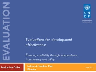 Evaluations for development effectiveness | PDF