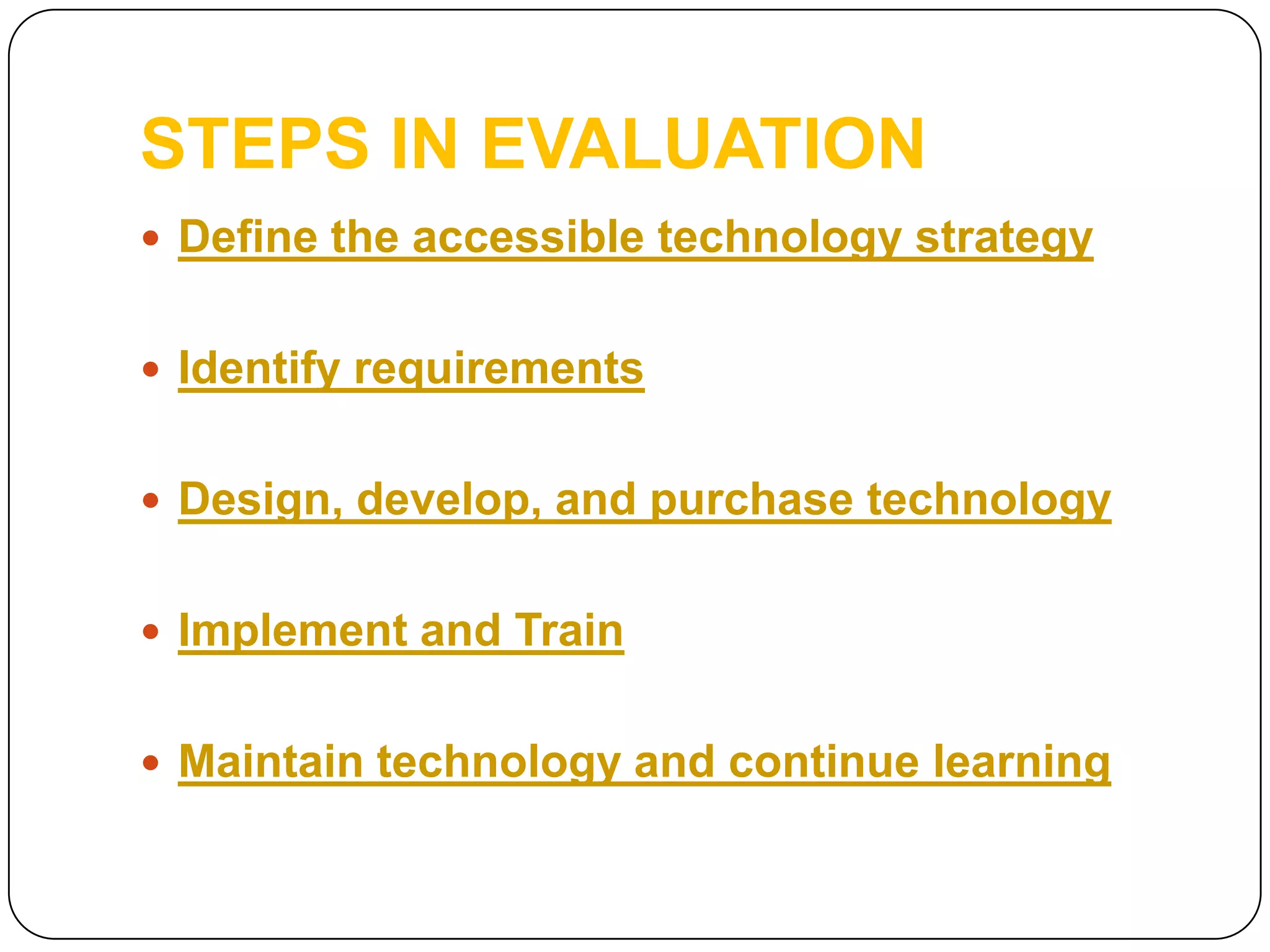 Strategies for evaluating/assessing internet/technology. | PPT