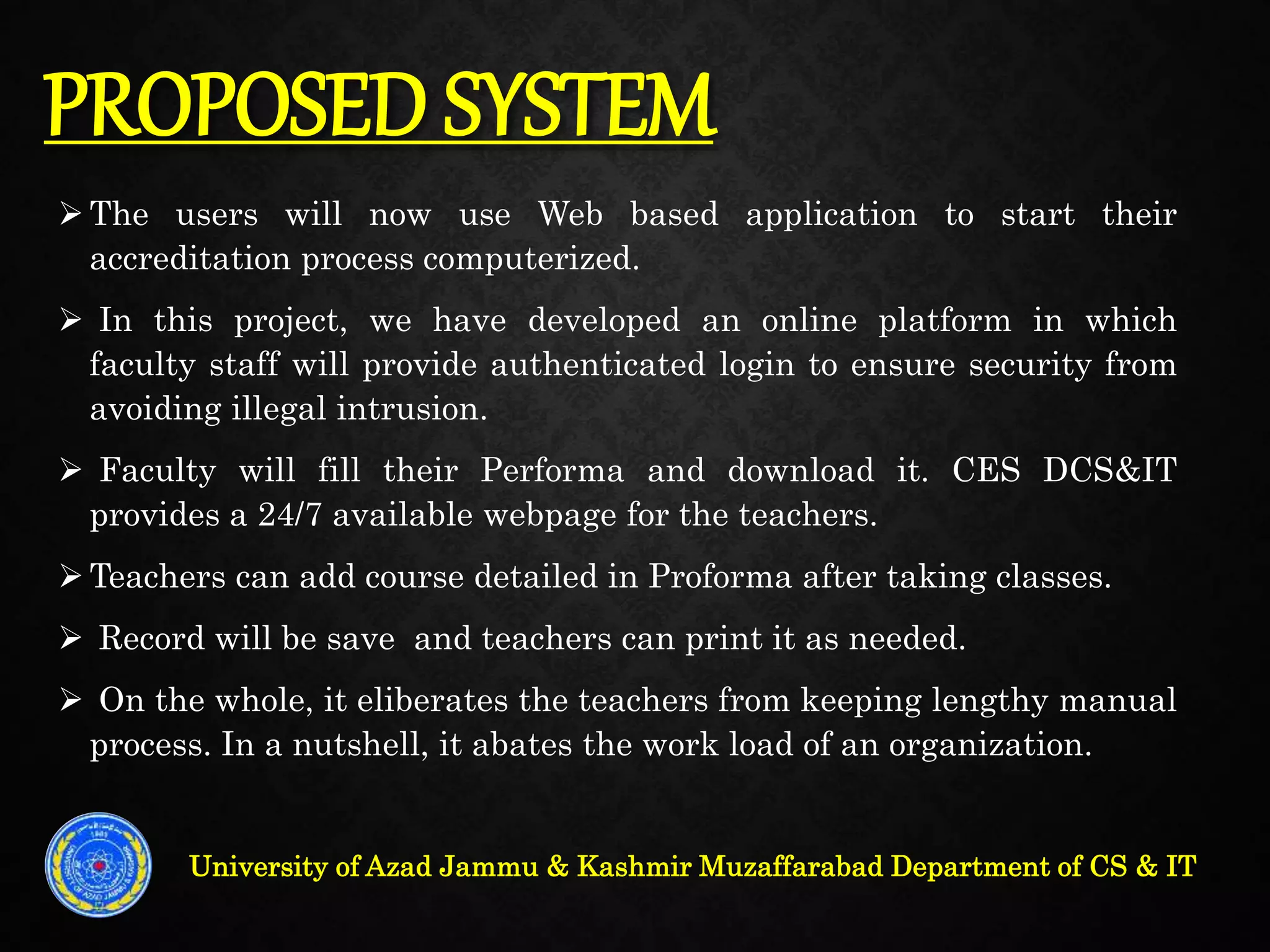 Final year project Course Evaluation System Based On NCEAC | PPT
