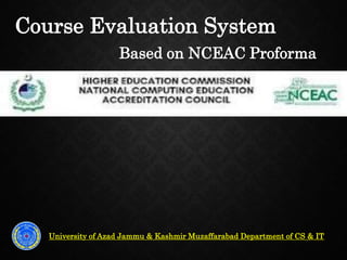 Final year project Course Evaluation System Based On NCEAC | PPT