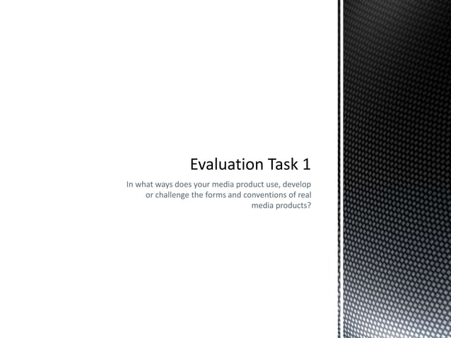 Evaluation task 1 | PPT