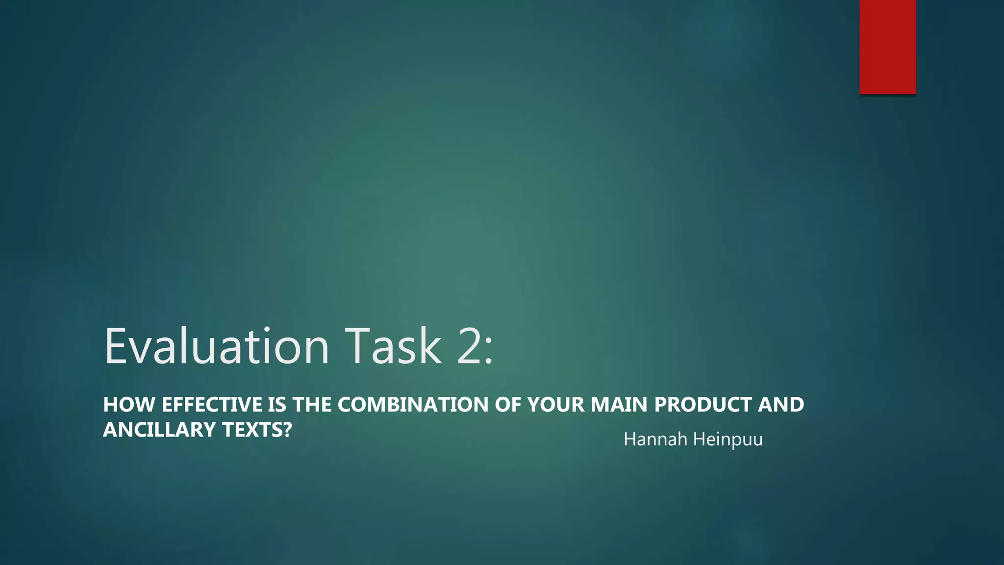Evaluation task 2 | PPTX | Desktop Publishing | Computer Software and Applications