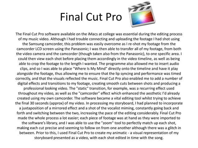 Evaluation task 4 | PPT