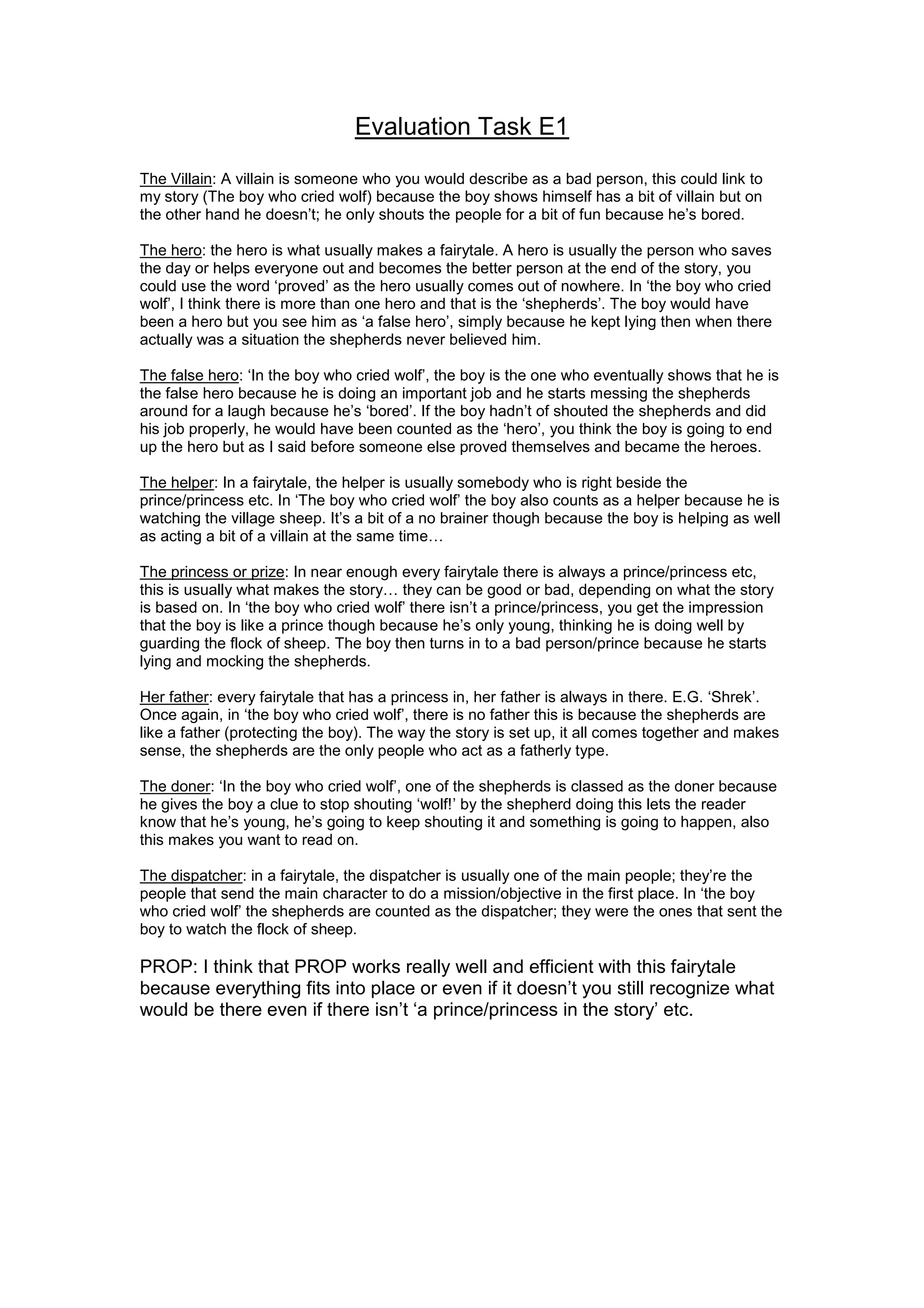 Evaluation task e1 and e2 | PDF