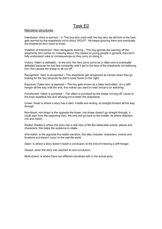 Evaluation task e1 and e2 | PDF