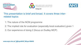 Evaluation – the 4 Ms: models, measures, monitoring and methods | PPT