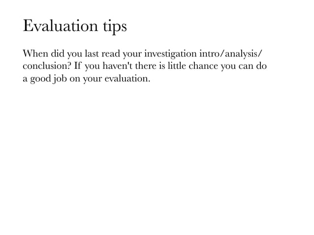 Evaluation tips | PPT