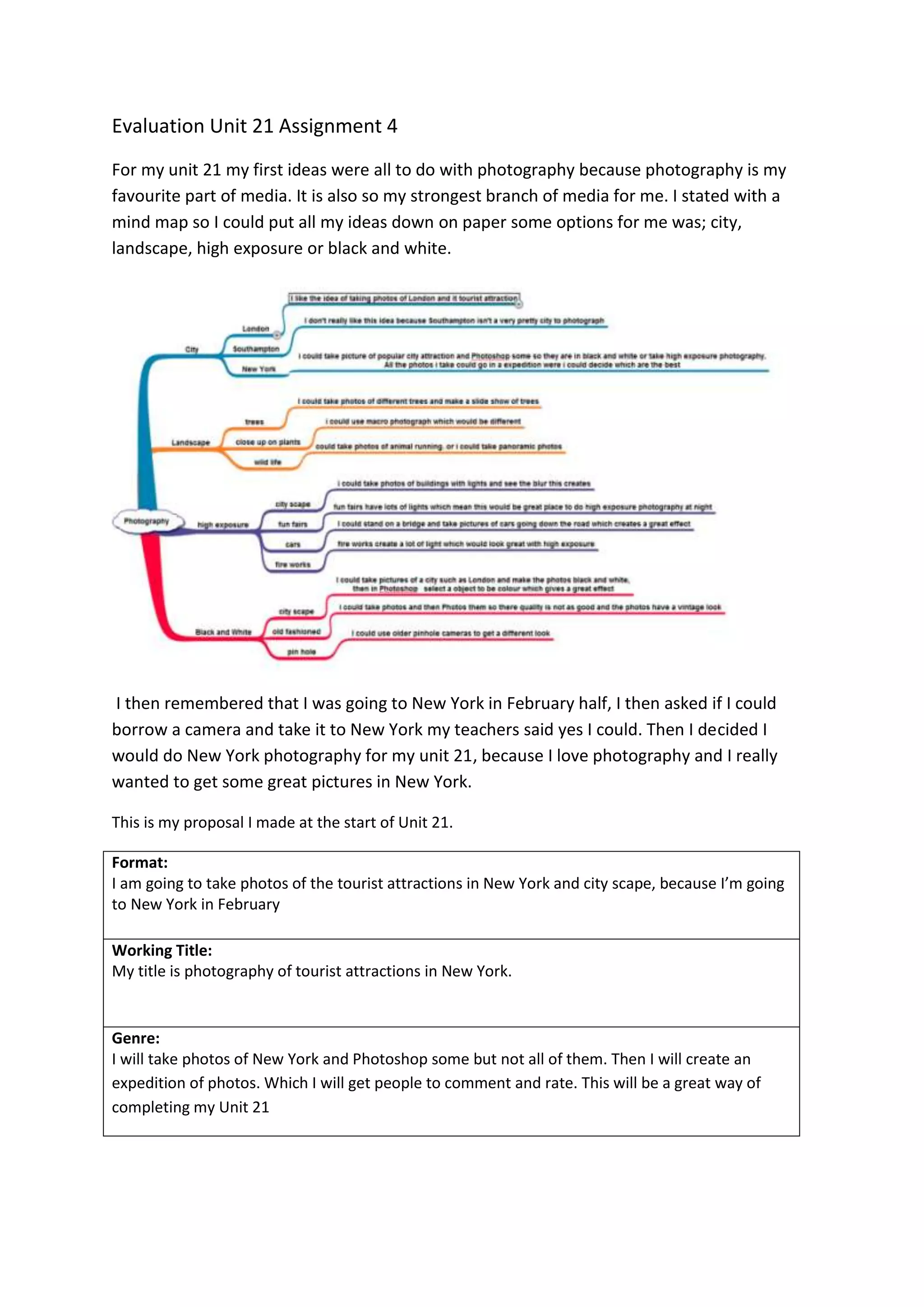 Evaluation unit 21 assignment 4 | DOCX