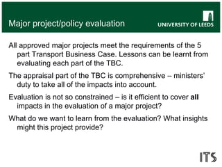 Evaluation workshop DfT June2014 | PPTX