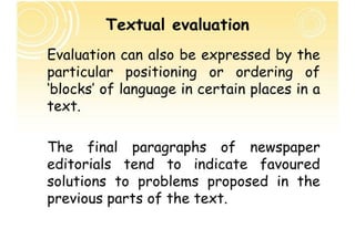EVALUATIVE LANGUAGE | PDF