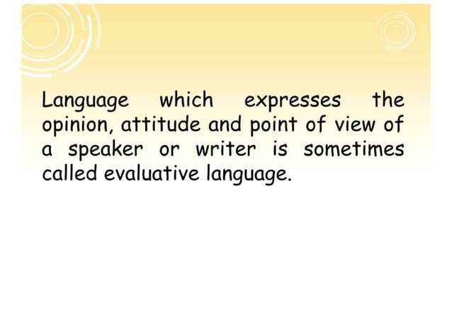EVALUATIVE LANGUAGE | PDF