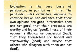 EVALUATIVE LANGUAGE | PDF