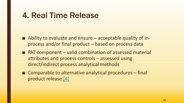 Process Analytical Technology (PAT) | PPTX