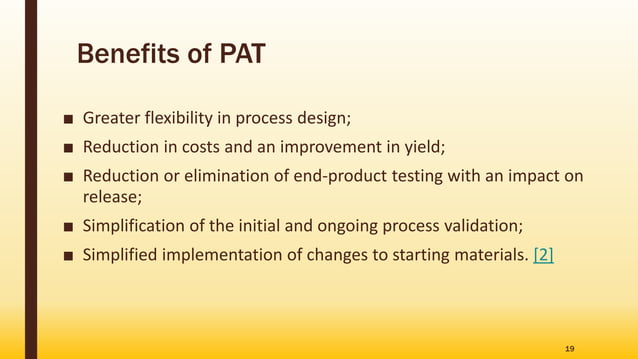 Process Analytical Technology (PAT) | PPTX