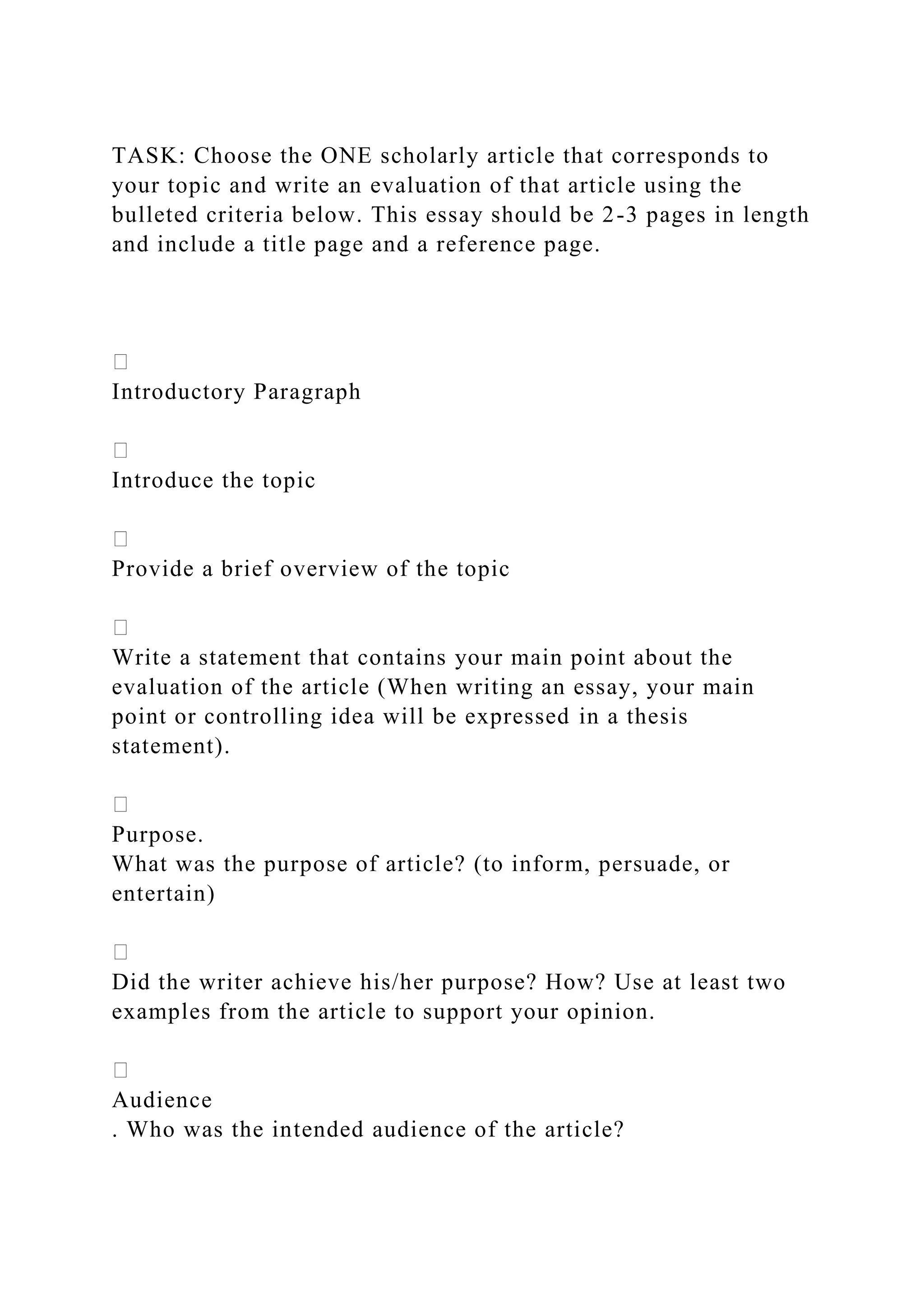 Evaluative Writing Assignment For The Descriptive Writing Docx