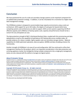 Scale-Out Architectures for Secondary Storage | PDF