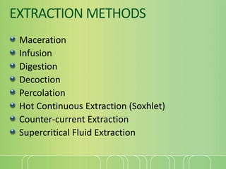 Different Extraction methods, evaluatory ppt.pptx