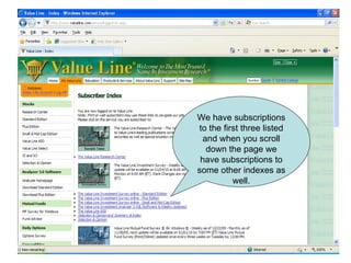 Value Line | PPT
