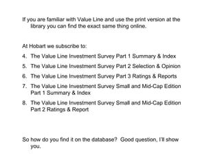 Value Line | PPT