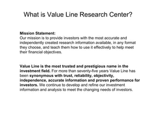 Value Line | PPT