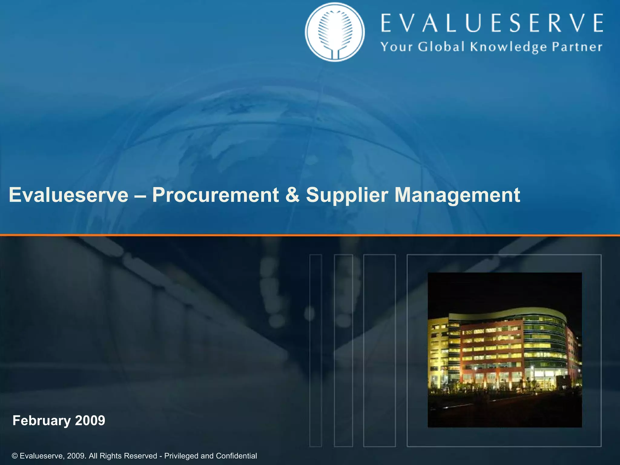 Evalueserve Procurement Supplier Management Services February 2009 | PPT