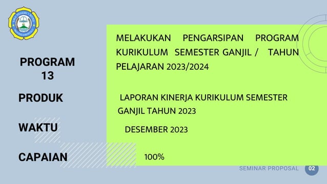 EVALUSI PROGRAM KERJA KURIKULUM SEMESTER GANJIL TAHUN 2023 (1).pptx