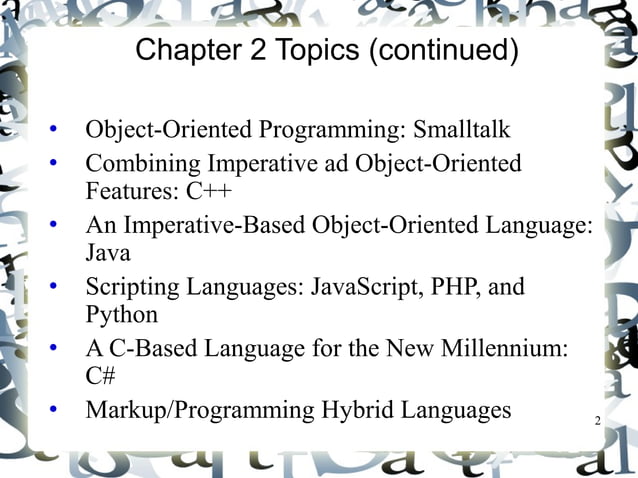 Evalution about programming language part 2 | PPT