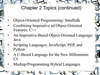 Evalution about programming language part 2 | PPT