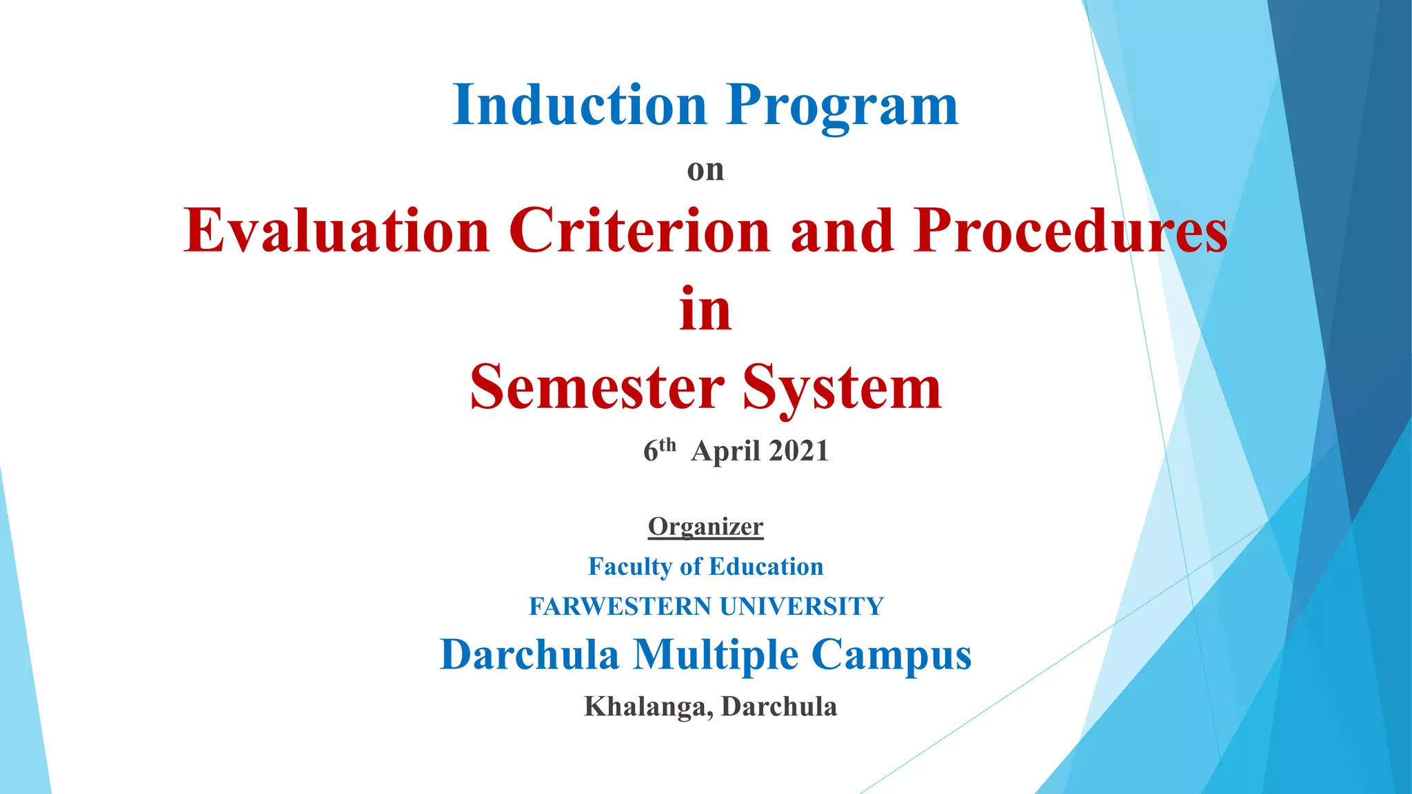 Evalution criterion & procedures in semester system | PPTX | College Planning | College Education