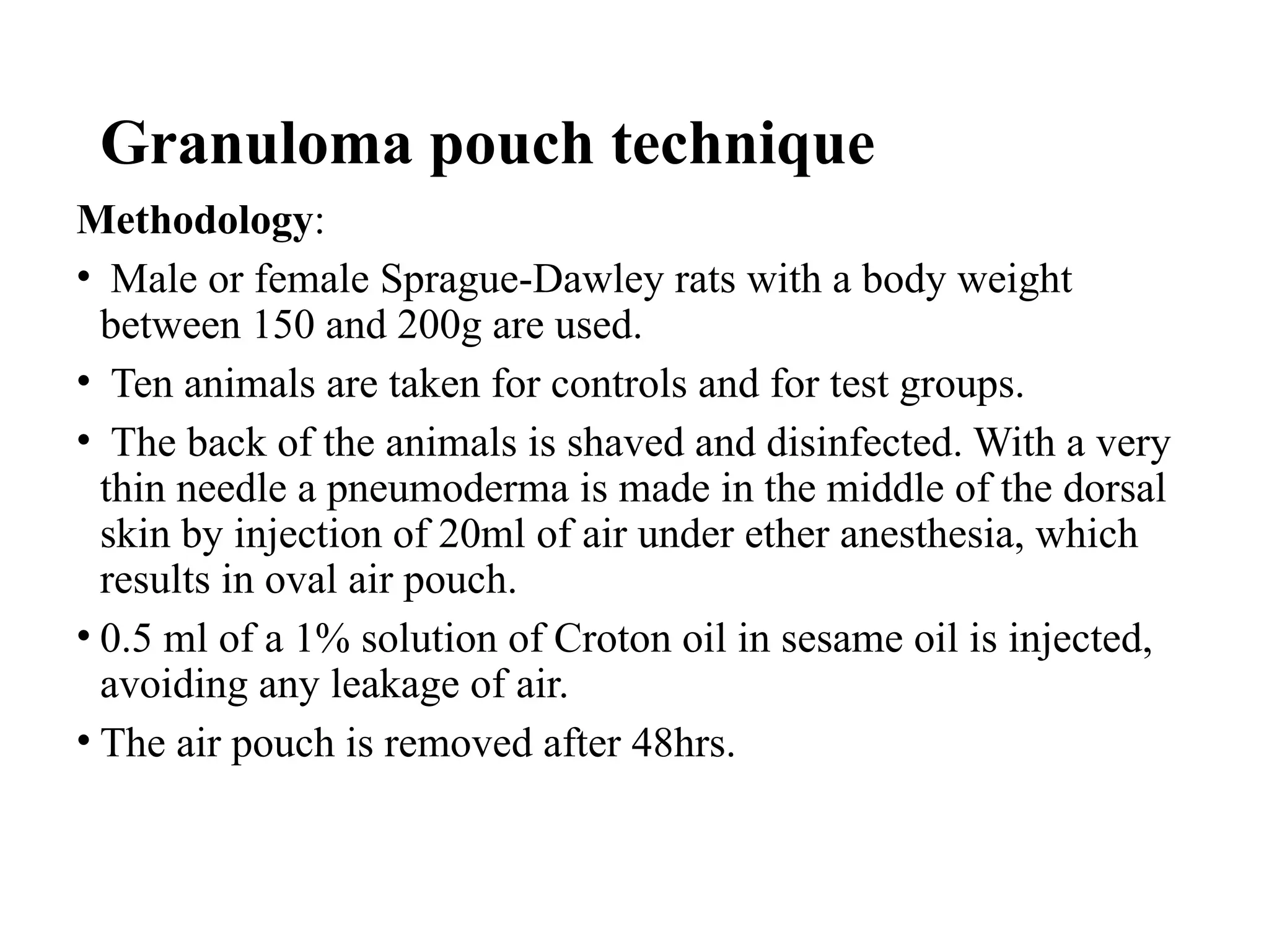 In vivo screening method for anti inflammatory agent | PPTX