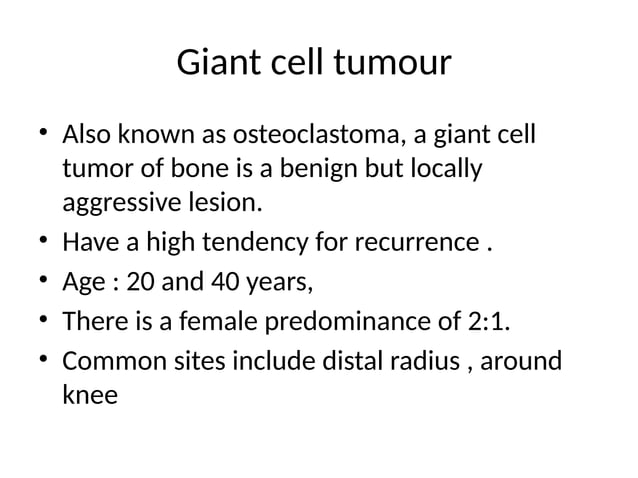 clinical approach to evalution of bone tumours | PPT