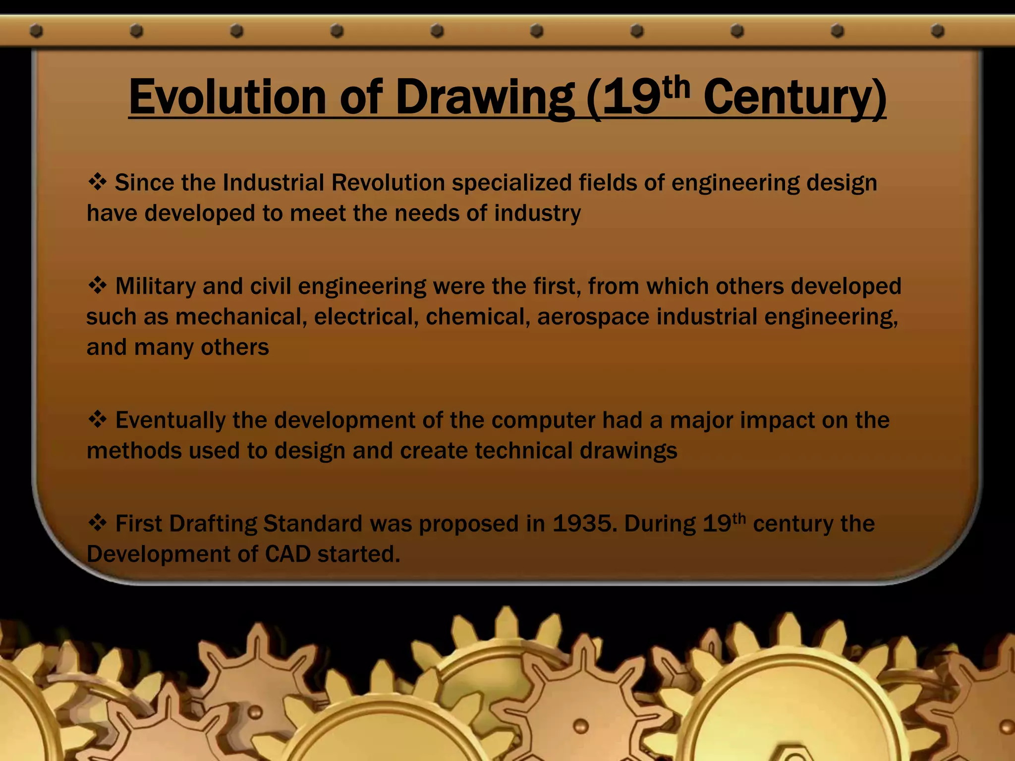 Evolution of Drawing as an Engineering Discipline | PPT