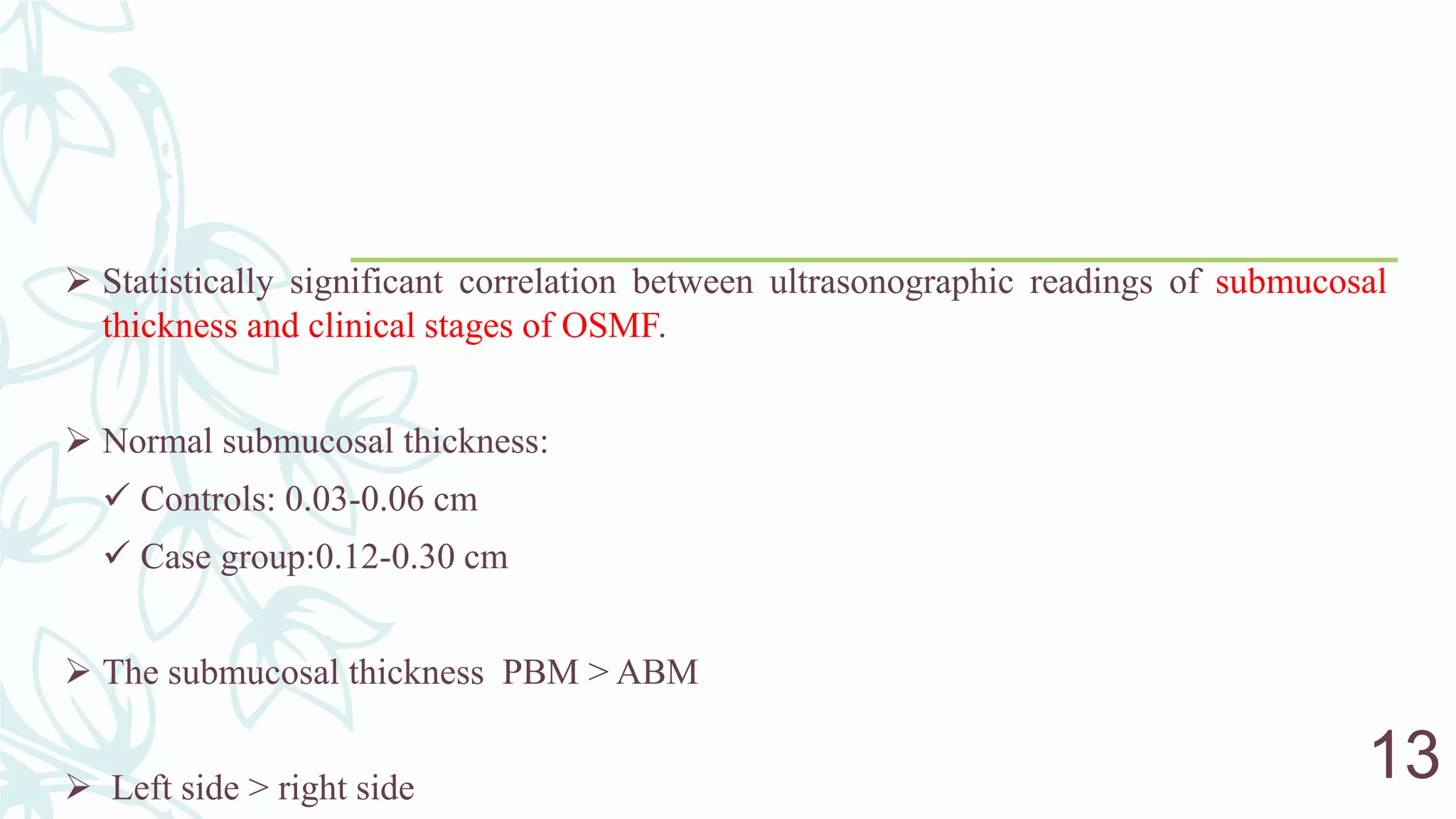 Evalution of oral submucous using usg | PPT