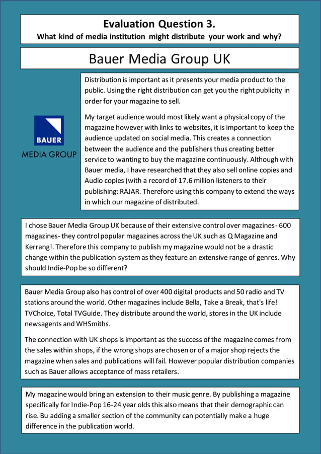 Evalution question 3 | PDF