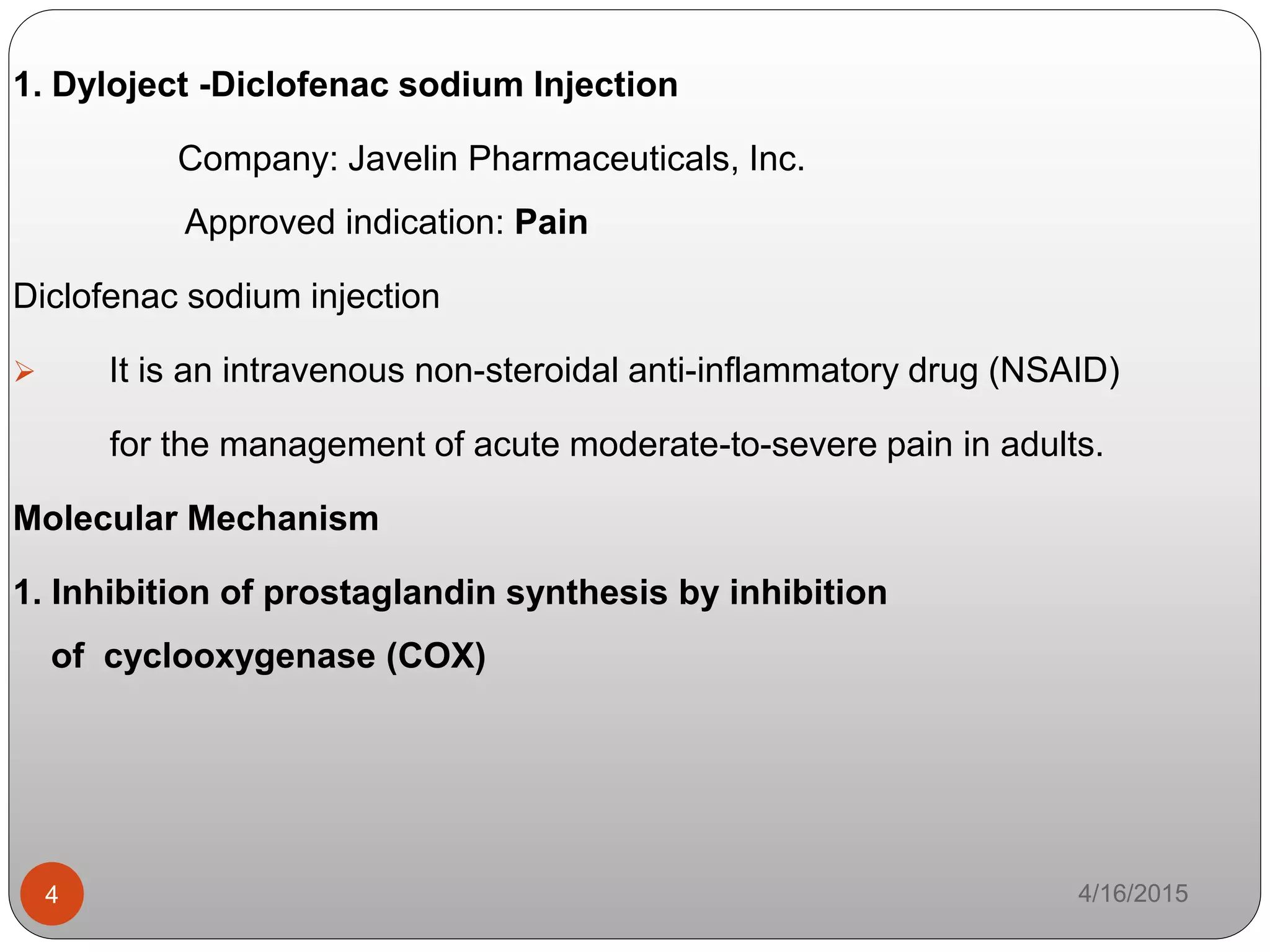 MOLECULAR MECHANISMS OF FDA APPROVED DRUGS IN 2014 | PPTX