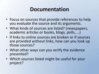 Evaluating Internet Sources | PPTX
