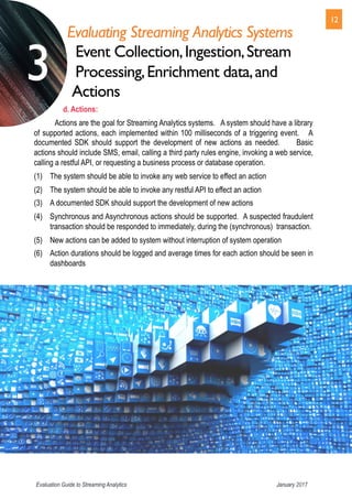 Evaluation guide to Streaming Analytics | PDF