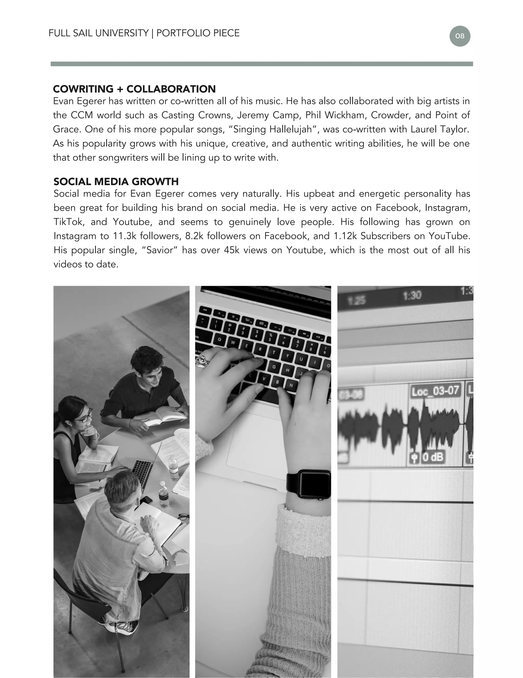 Artist Report - Evan Egerer | PDF