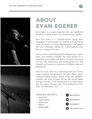 Artist Report - Evan Egerer | PDF