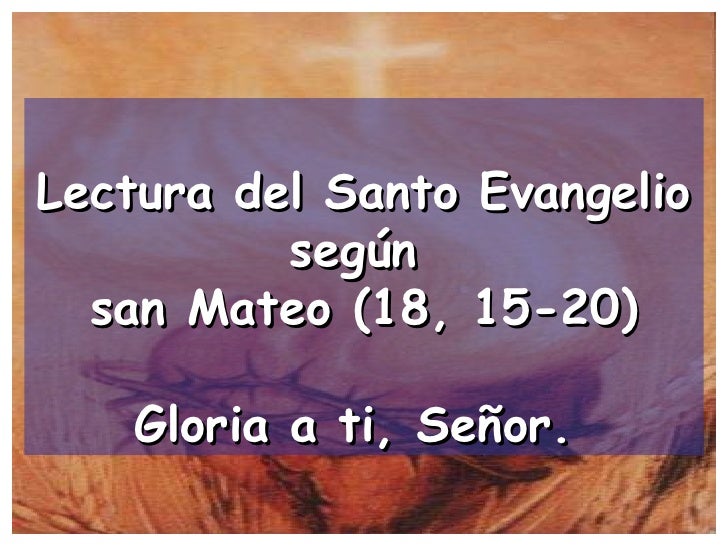 Evangelio san mateo 18, 15 20