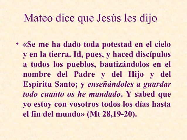 Evangelio según san mateo | PPT