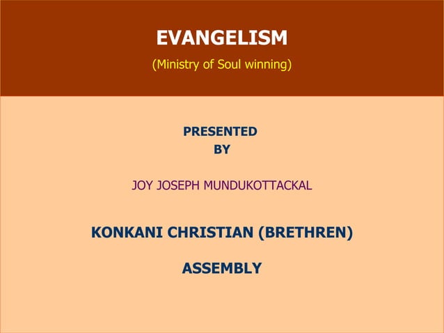Evangelism | PPT | Christianity | Religion & Spirituality