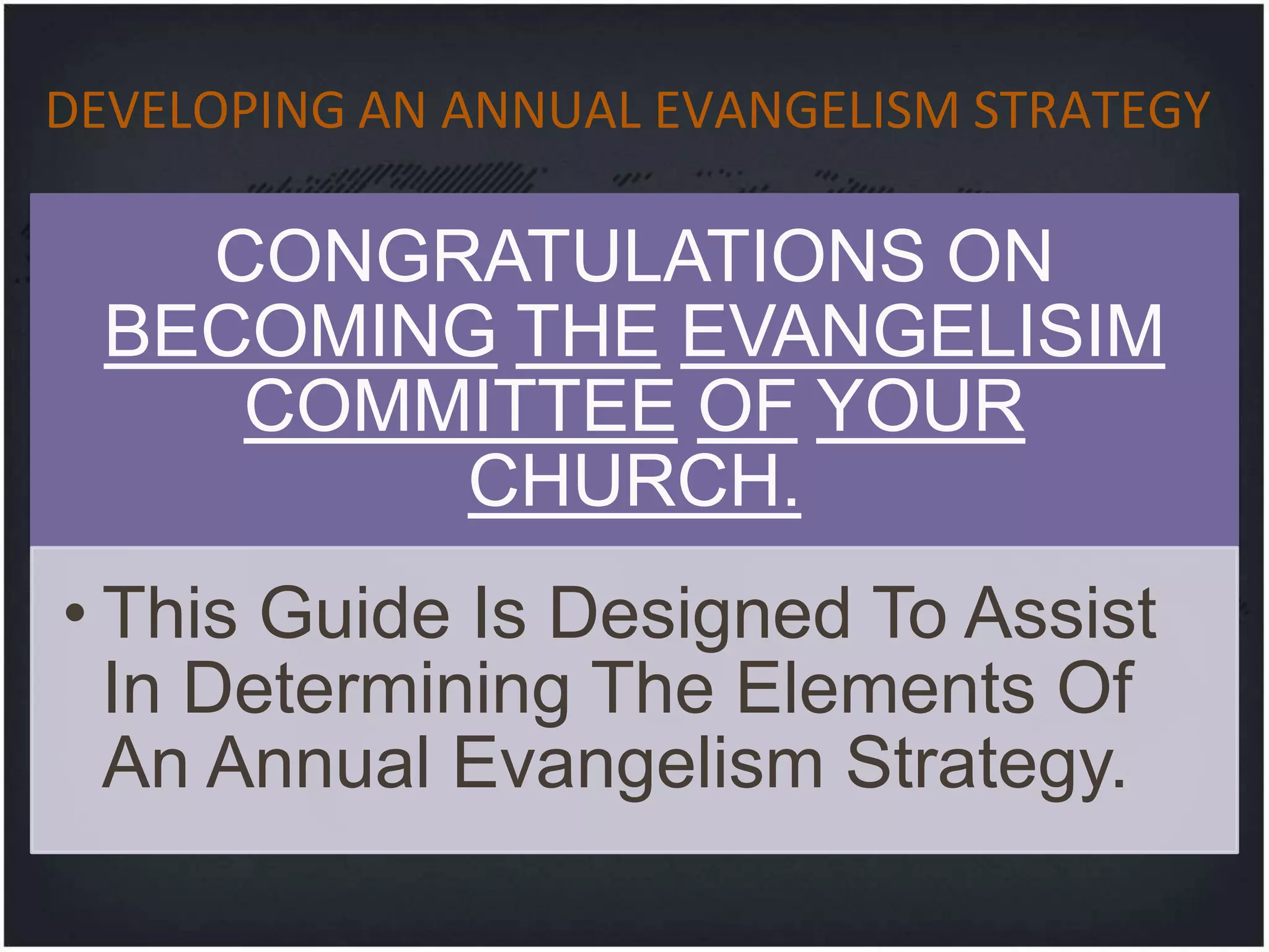 Evangelism Strategy | PPTX
