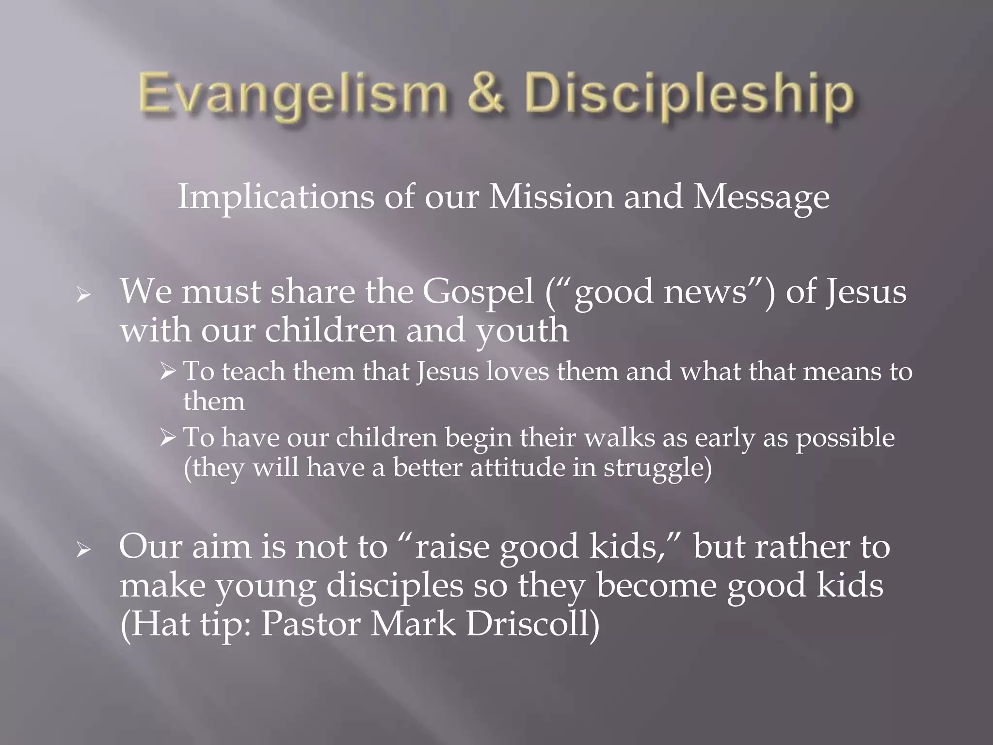 Evangelism and discipleship | PPTX