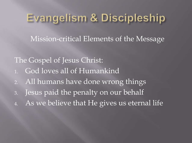 Evangelism and discipleship | PPTX | Christianity | Religion & Spirituality