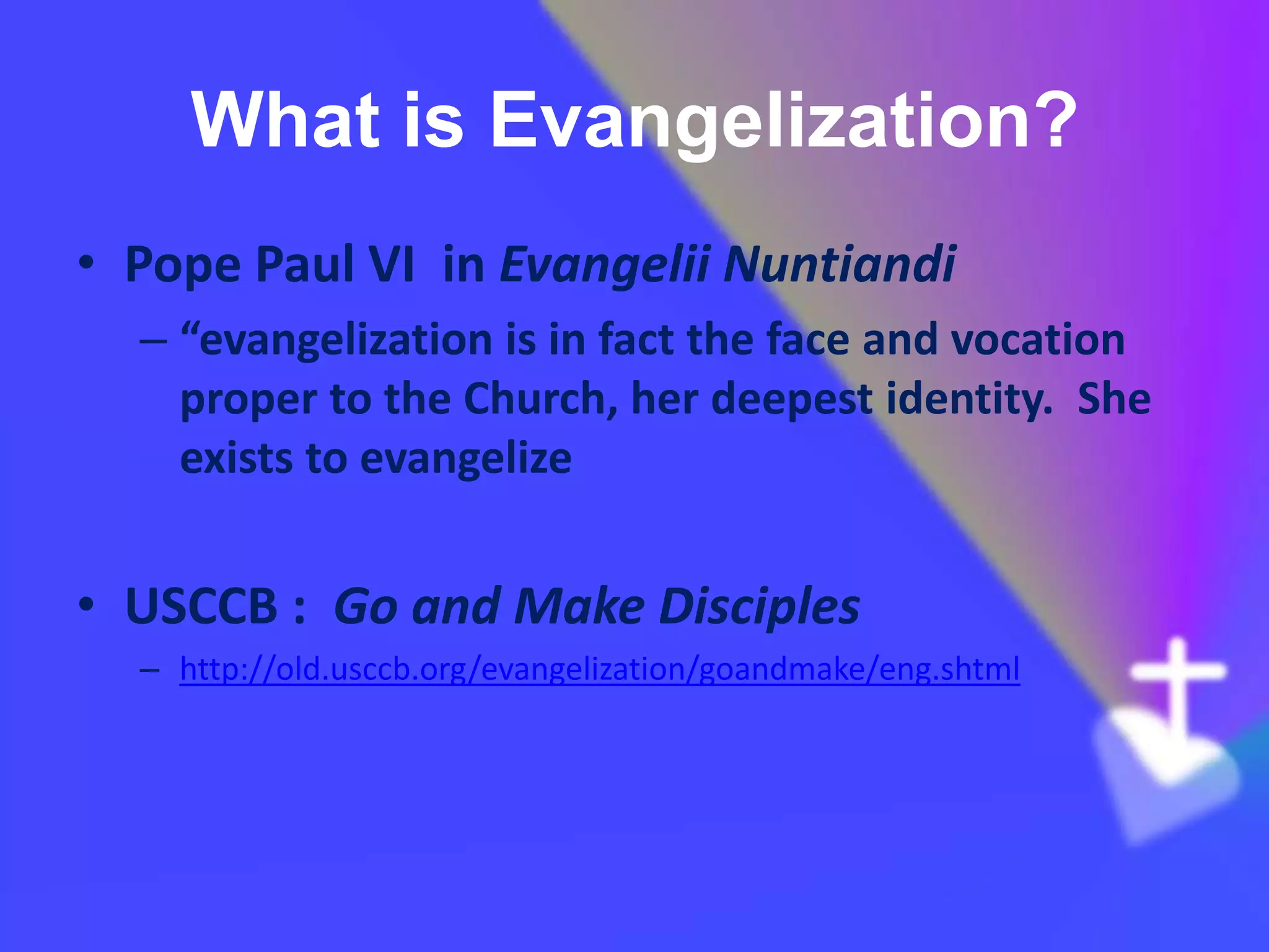 Evangelization in the | PPTX