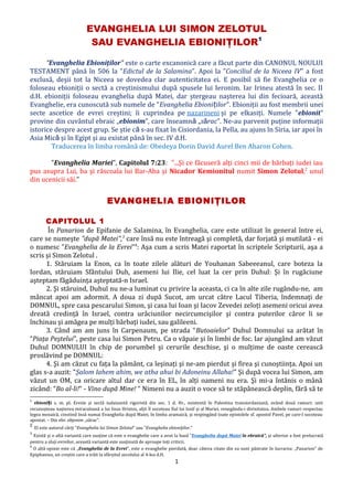 Evanghelia lui Simon Zelotul sau Evanghelia ebioniților - Carte ...