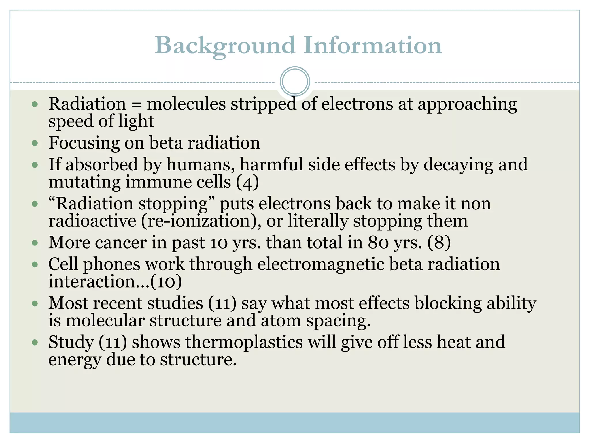 The Effects of Beta Radiation on Polymers | PPTX
